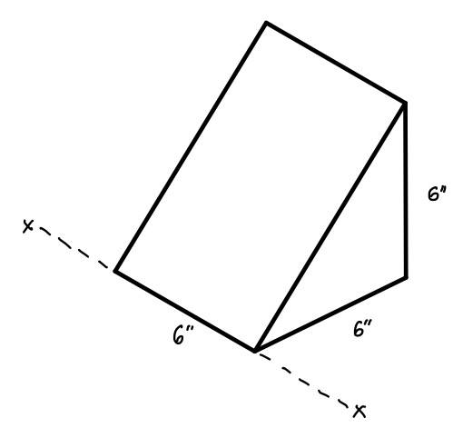 A 6-in. steel cube is cut along its diagonal plane. Calculat | Quizlet