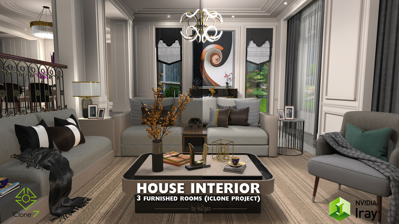 [ Reallusion Props ] HOUSE INTERIOR 2025 - Free Daz 3D Models