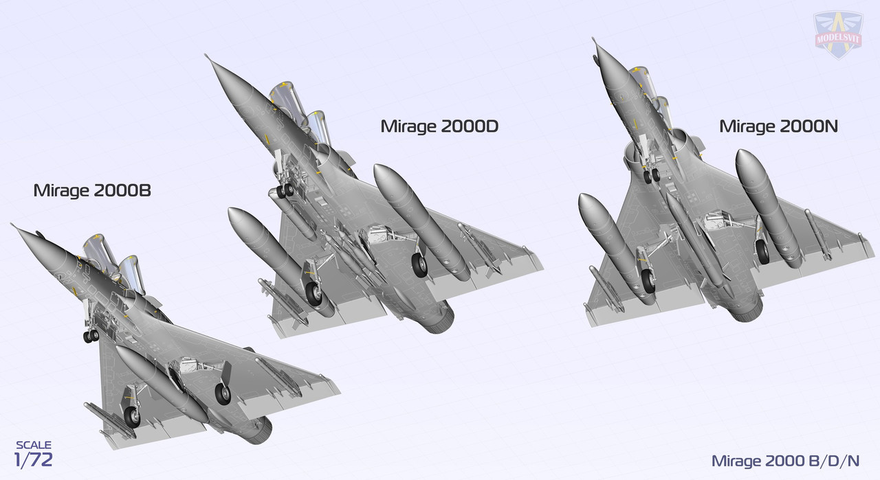 1/72 - Dassault Mirage 2000 family by Modelsvit - M2000B/C/-5F/D ...