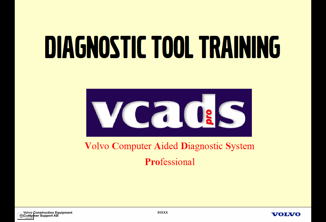 Volvo VCads (PRO) Diagnostic Tool Training CD