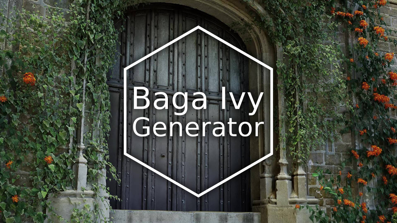 Blender - Baga Ivy Generator V2.0 2025 - Free Daz 3D Models