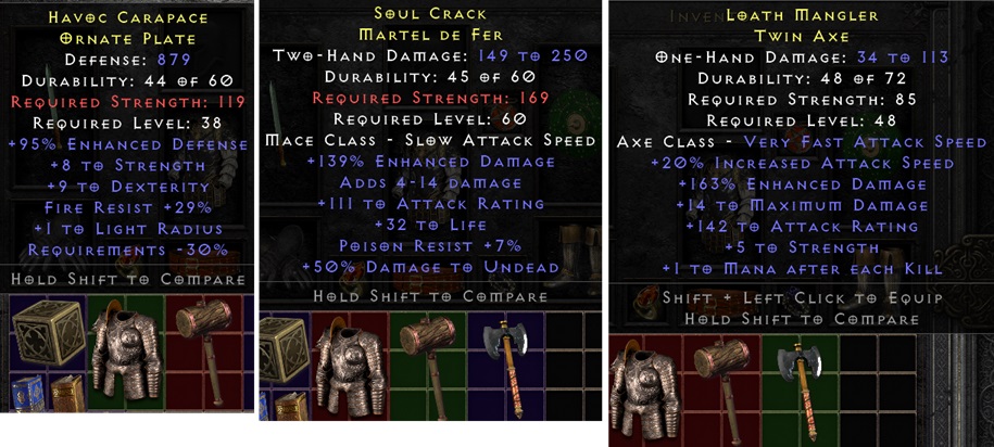 95-30 Ornate, 139 Martel, 163 Twin Axe With Bins - Topic - d2jsp