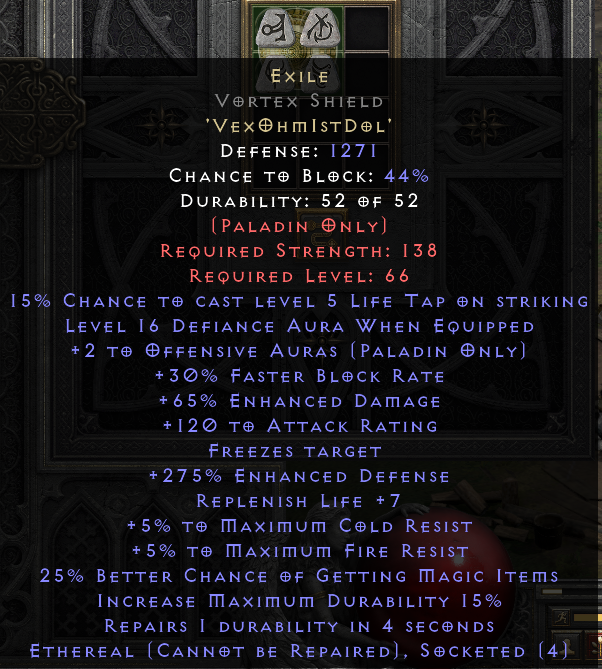 Eth Exile Vortex Shield15ed 15dur 65ed 120ar - Topic - d2jsp