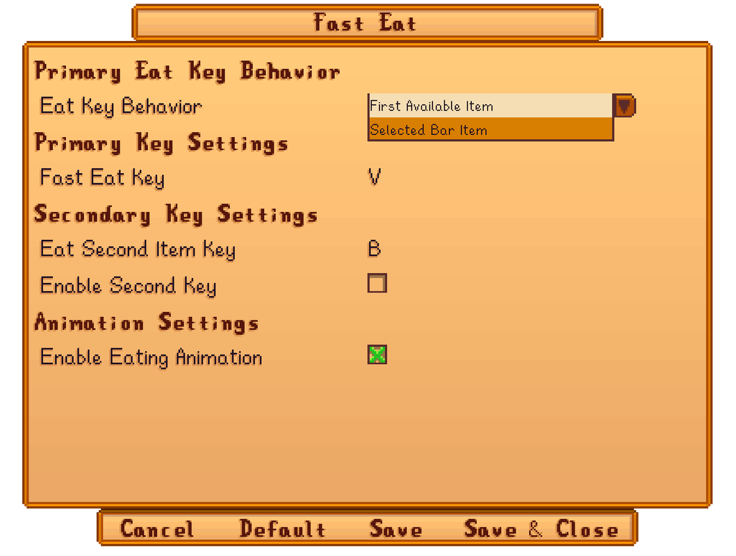 Fast Eat at Stardew Valley Nexus - Mods and community