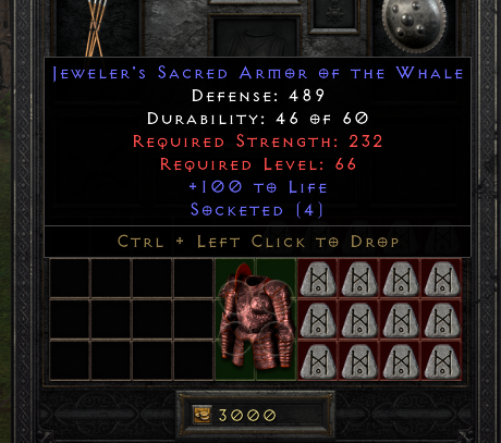 Wanted Alive . [ Sacred Jeweler's Armor 100/4soc ] - Topic - d2jsp