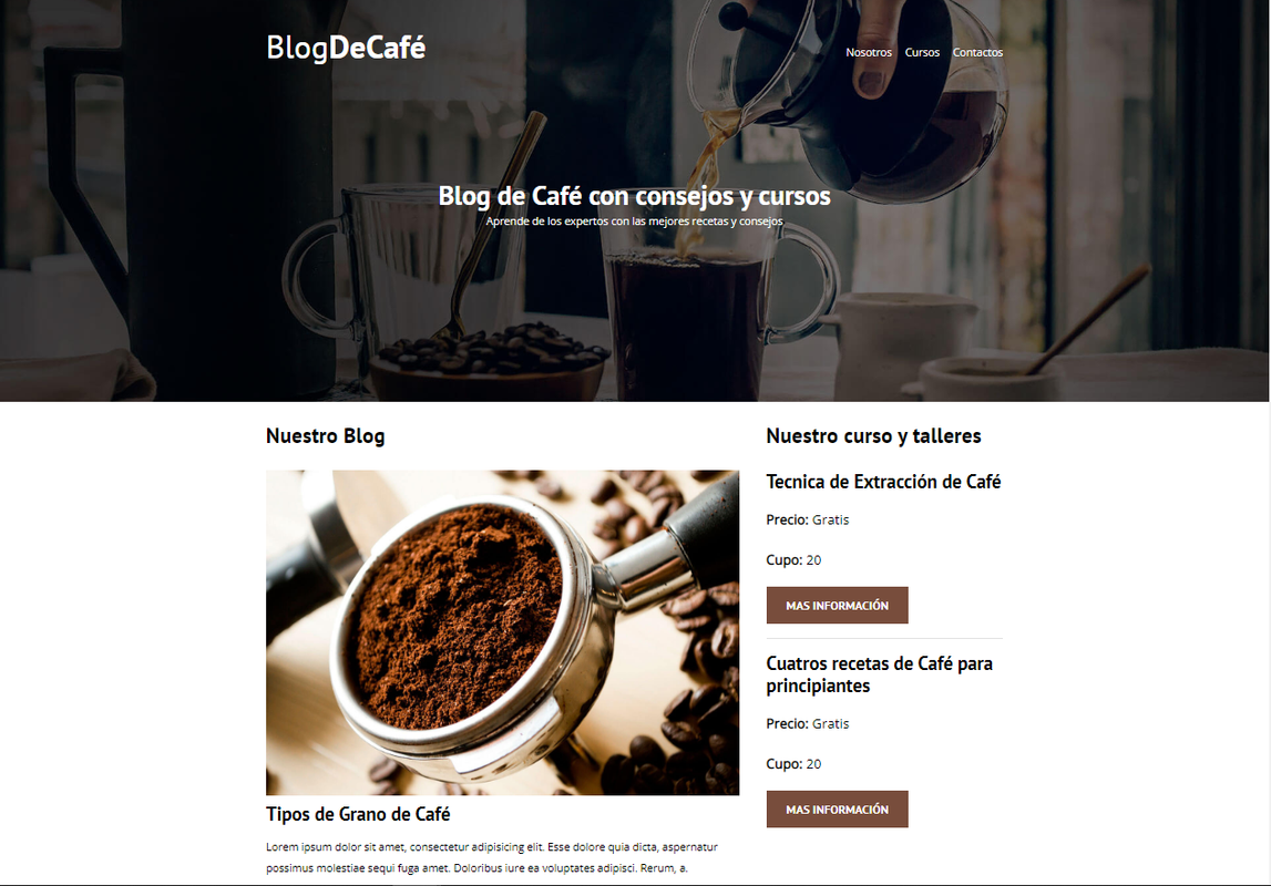 GitHub - Radhames2418/Blogdecafe_HTML_CSS: Proyecto utilizando: HTML Y CSS (FLEX Y GRID), con ...