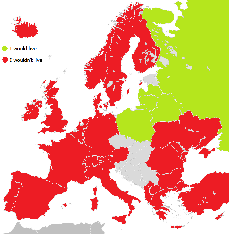 Map Of Europe Without Borders - Map