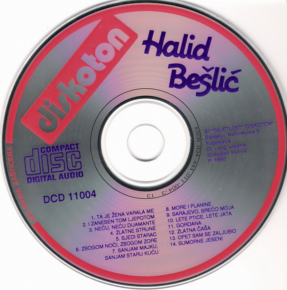 Halid Beslic 1990 Hitovi CD — Postimages