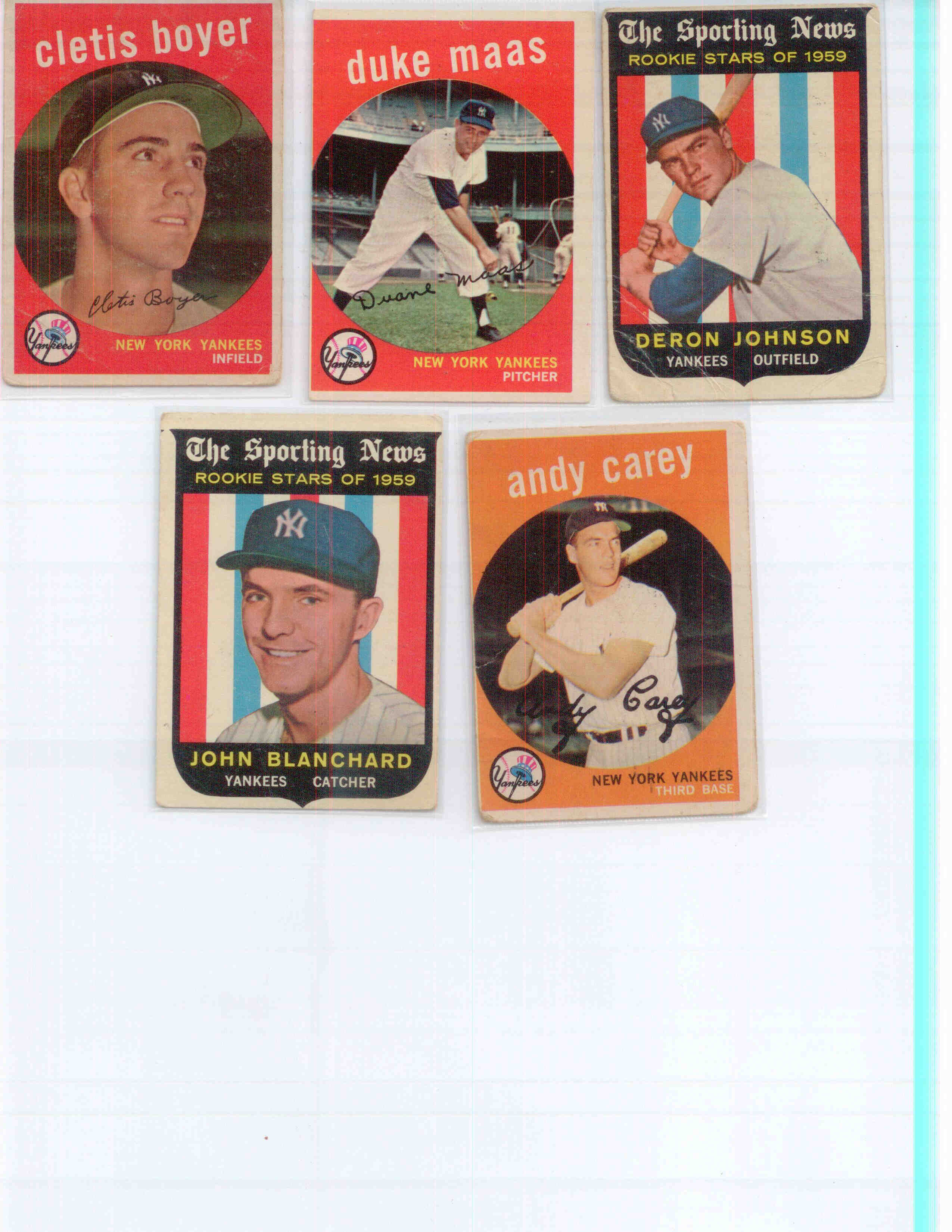1959 topps lot yankees2 — Postimages