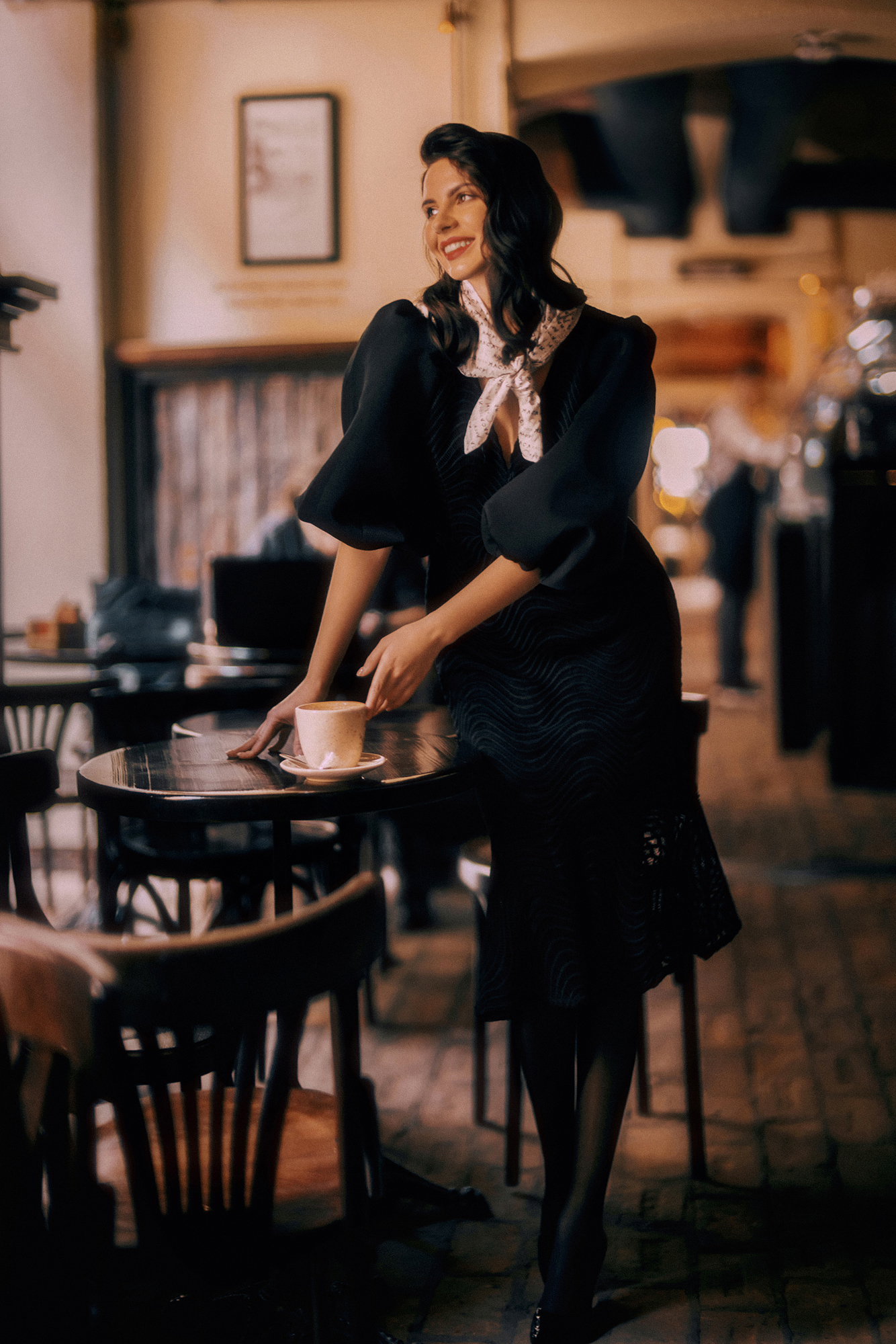 ModelMayhem.com - Cinematic photoshoot in old style caffe