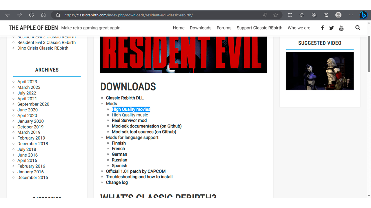 Installation guide for “resident evil classic rebirth” | PSX-Place