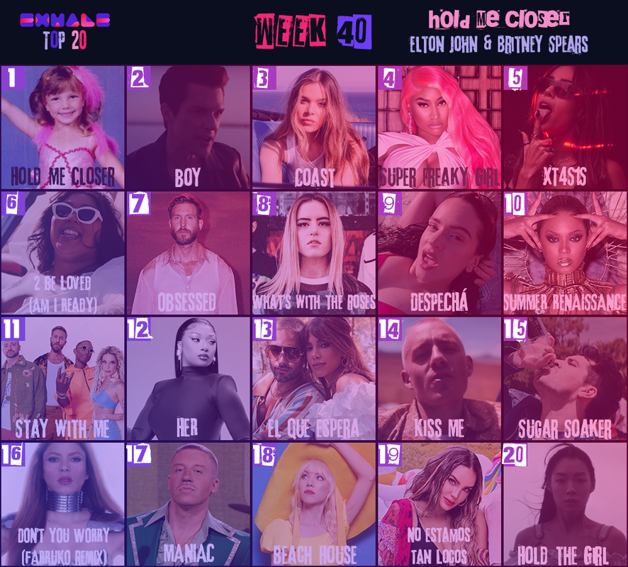 EXHALE TOP 20 - Week #41 (Vote Until September 17) - Elton John ...