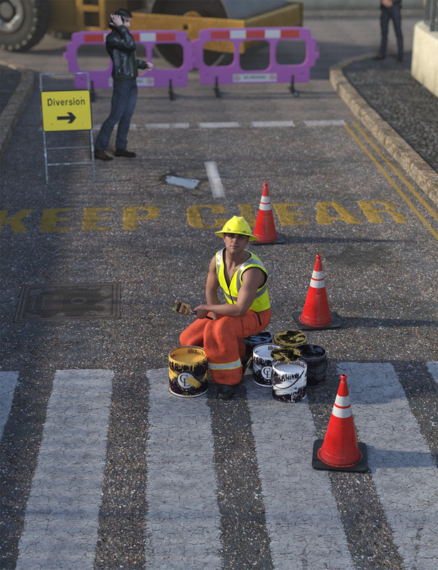 (Fulfilled 20/11/22) Road Markings And Potholes - Decals For Daz Studio ...