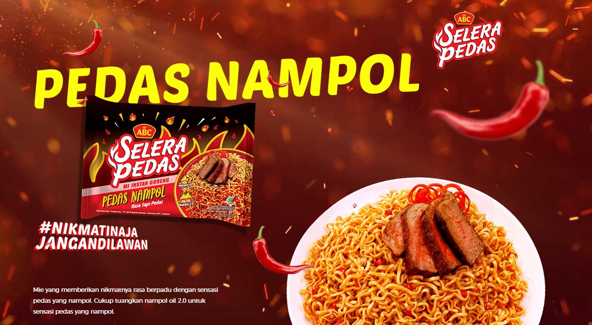 Jual Mie Abc Selera Pedas Nampol Rasa Sapi Pedas 80g Di Seller Rojamart