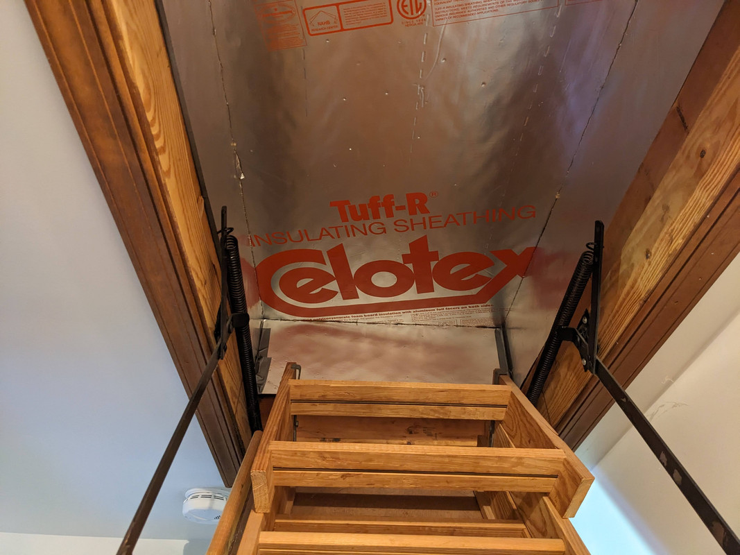 Rigid foam board insulation for attic access door - Bogleheads.org