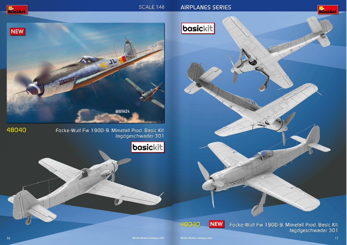 1/48 - Focke Wulf Fw.190D Dora family by MiniArt models - D-9 box art+ ...