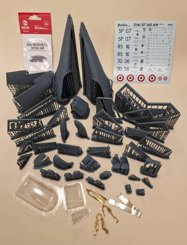1/32 - SIAI-Marchetti SF.260AM resin kit by Dayglo Models - released - reissued as 3D printed ...