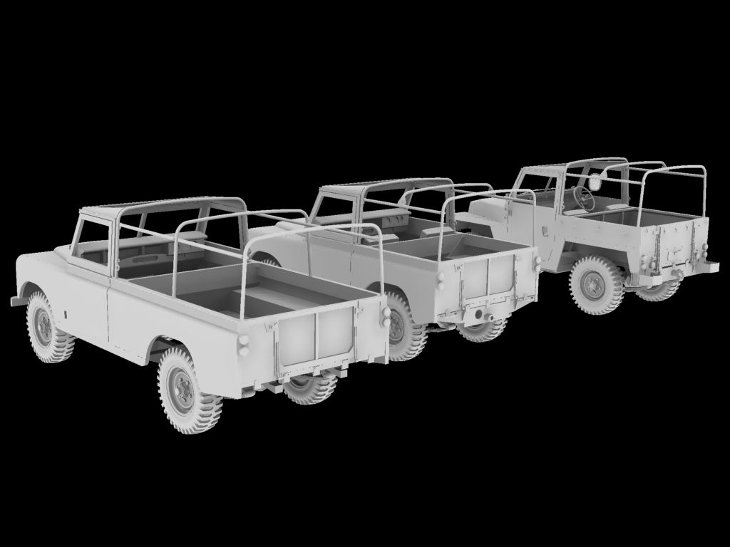 35th Scale Land Rovers Models Design for 3D Printing. - Work in ...