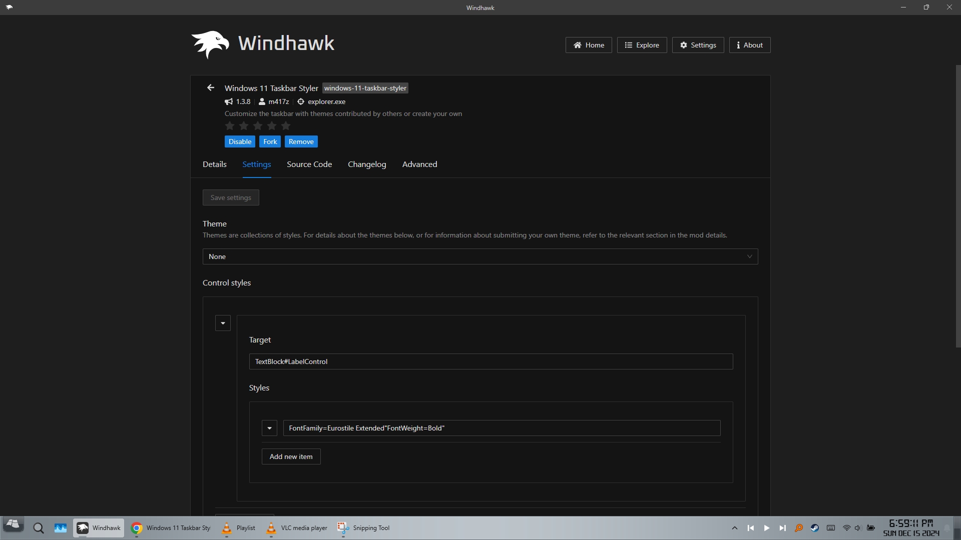 Windows 11 Taskbar Styler Mod, How can I make the Taskbar font SemiBold ...