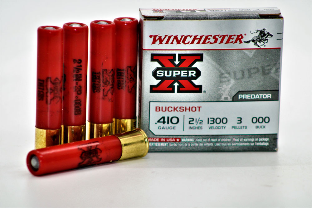 410 Winchester SUPER-X Predator 000 Buck Shot 410 2.5" 3 Pellet 5 ...