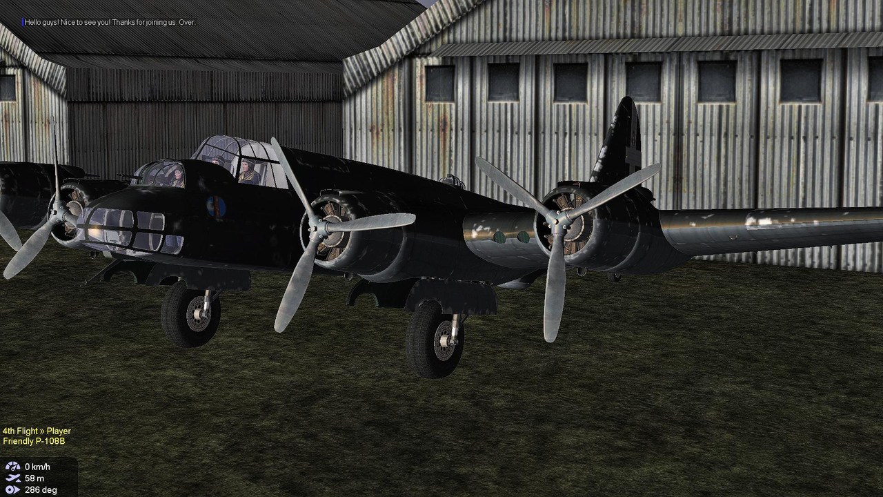P 108 Bomber front position.