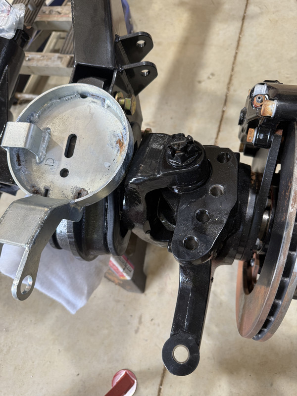 Fitment issues Duff coil spring lower cups and custom axle ...