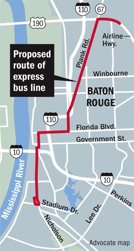 Baton Rouge “transit leaders” reveal route for Express LSU-NBR bus | O ...