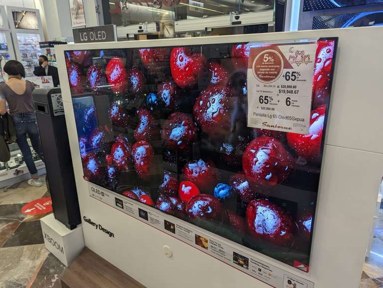 Sanborns: Pantalla OLED LG GX 65" (Gallery Design)