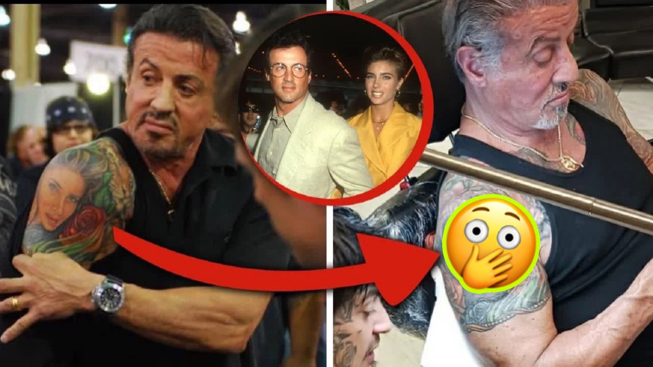 Sylvester Stallone con un perro cubrió el tatuaje de su esposa - Imperio Noticias