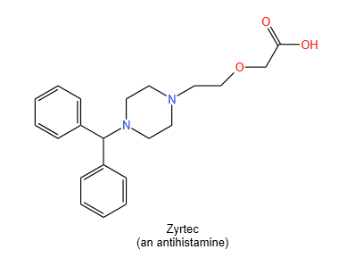 Cetirizine (Zyrtec, an antihistamine) (racemic) contains one | Quizlet