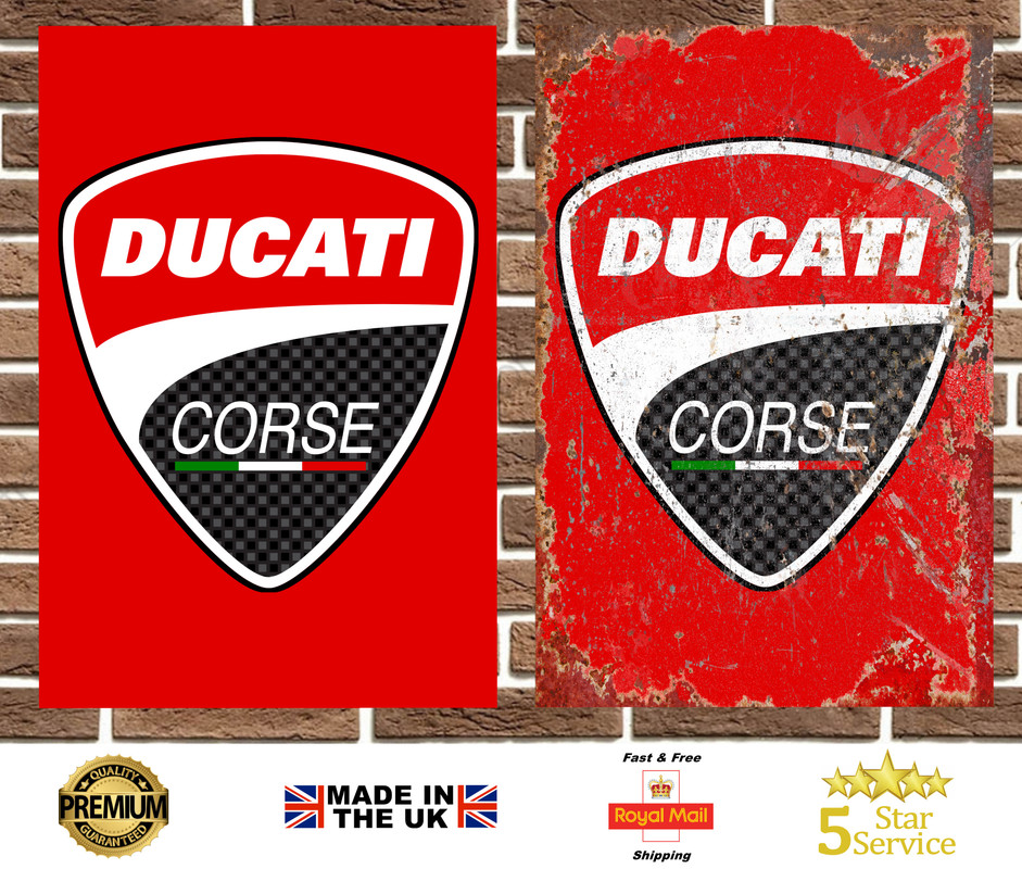 Ducati Metal Sign Wall Plaque 996 1198 Multistrada Monster Garage Sign ...