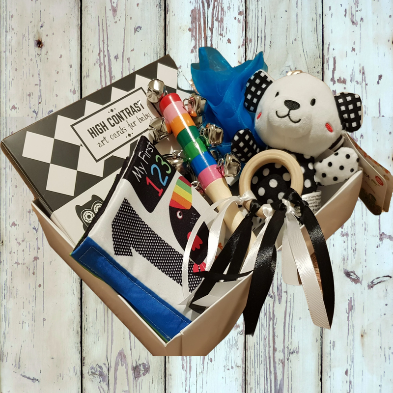 Newborn Sensory Black White Gift Box Monochrome Gift Box — Postimages