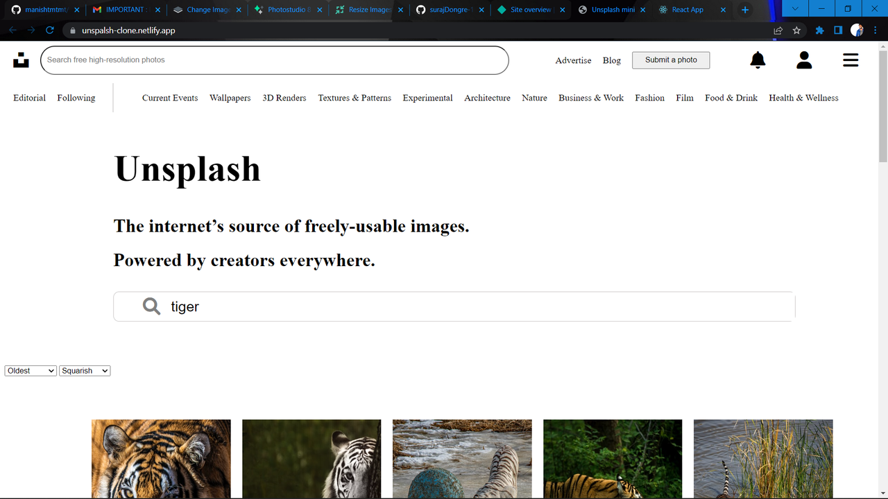 GitHub - surajDongre-16/unsplash-clone: Unsplash is a website dedicated to proprietary stock ...