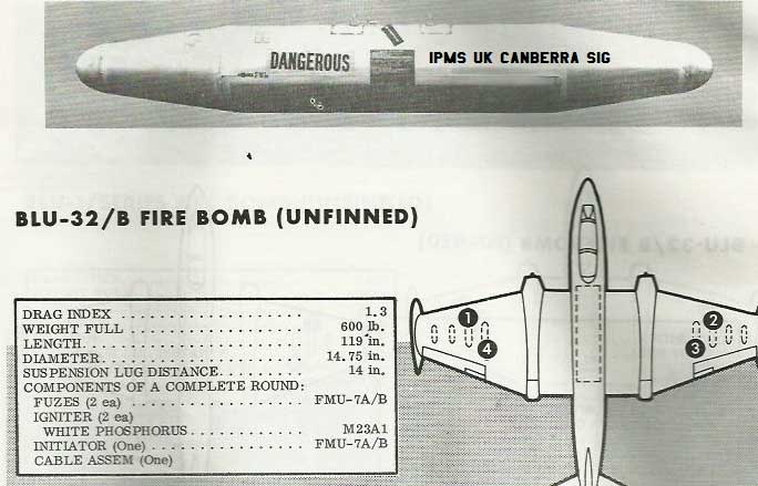 Why B-57 Canberra in BAT 3.5 carries BLU-11 napalm