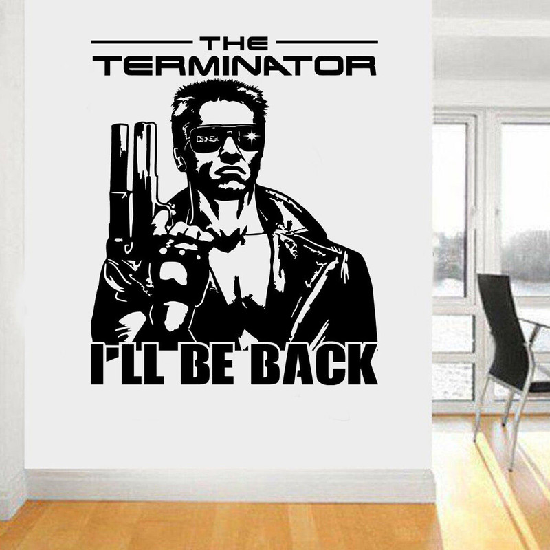 Terminator I'll Be Back Graphic Decor Quote Wall Art Sticker/Decal ...