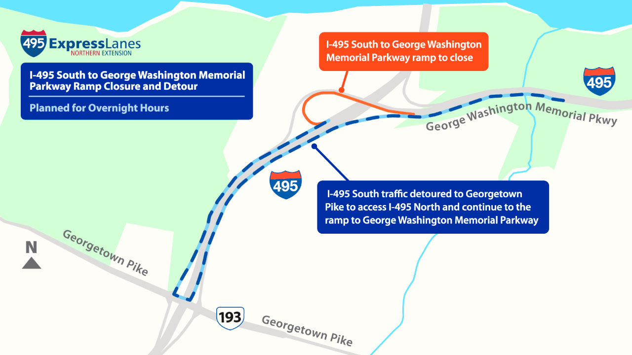 Northern Virginia District | Nightly ramp closure from I-495 South to ...