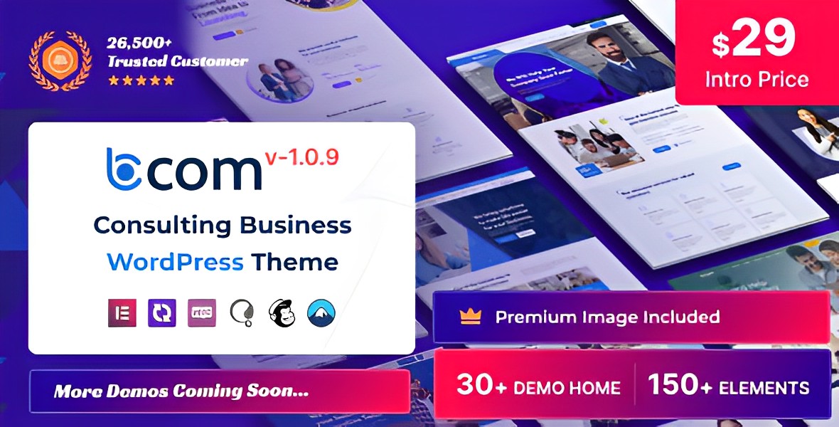 Bcom – Consulting Business WordPress Theme – Bliter GPL