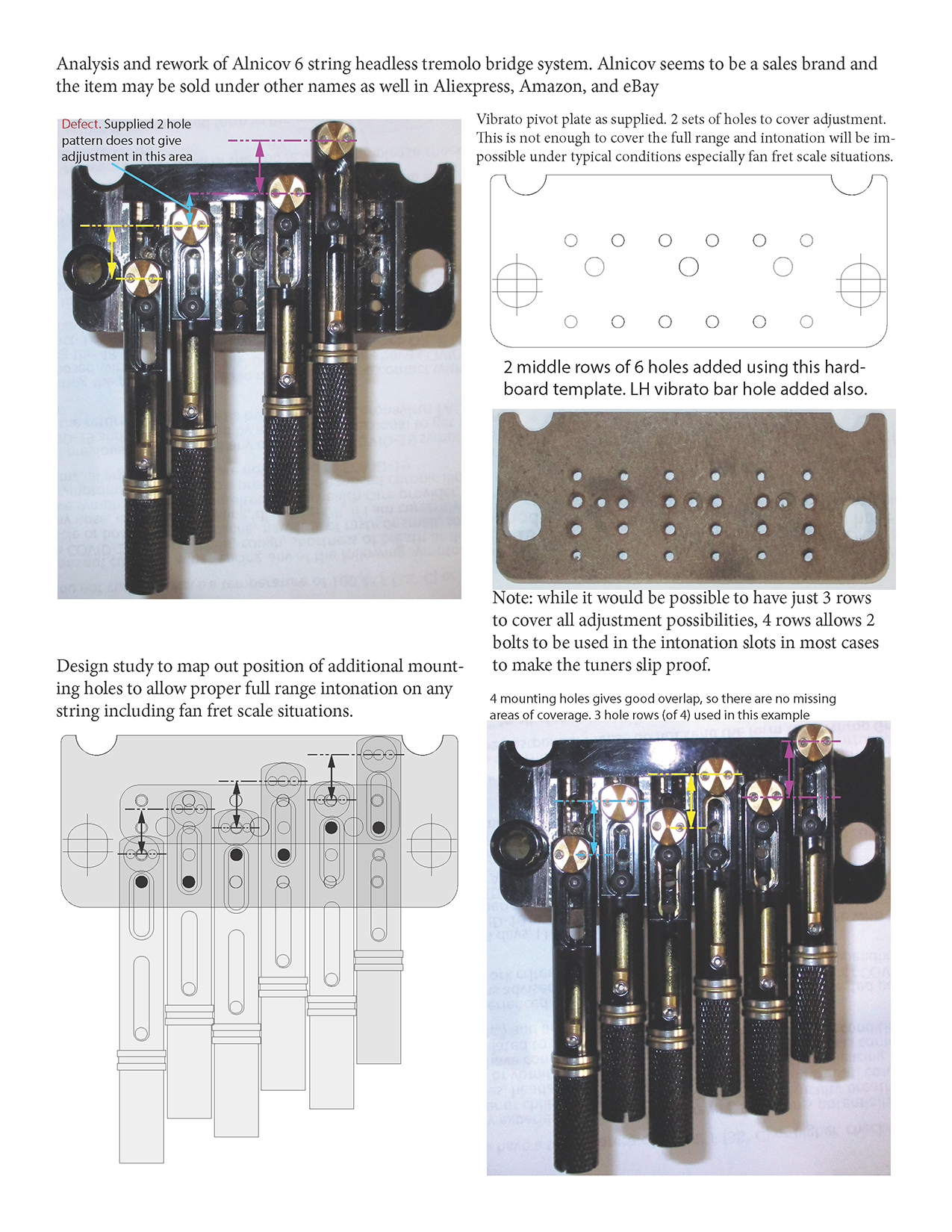 Alnicov Tremolo Bridge Plate Mounting hole Issues — Postimages