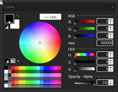 Tools shortcut keys stop working due to incorrect Colors window field focus handling ...