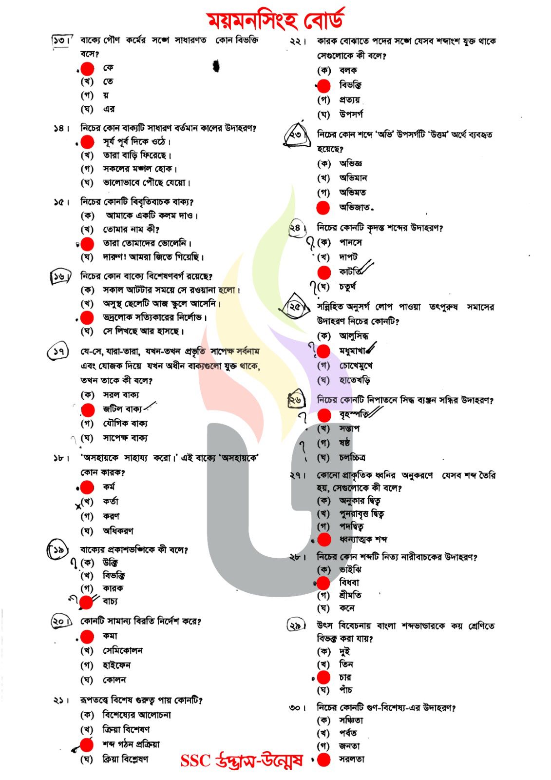 SSC Bangla 2nd Paper MCQ Question solution 2025 – SSC Bangla 2nd Paper ...