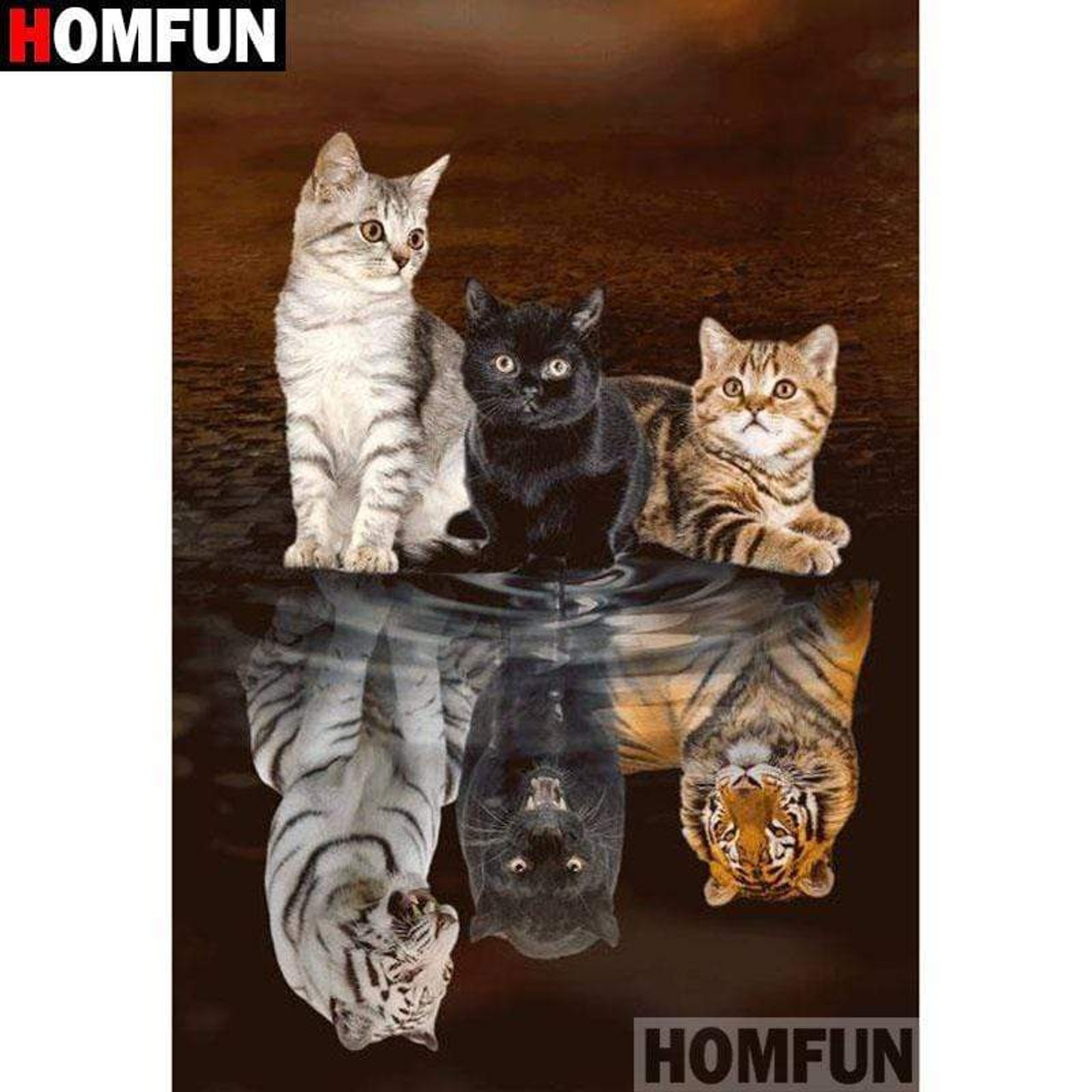 5d diamond painting three cat reflection kit 30135189471415 60581 — Postimages