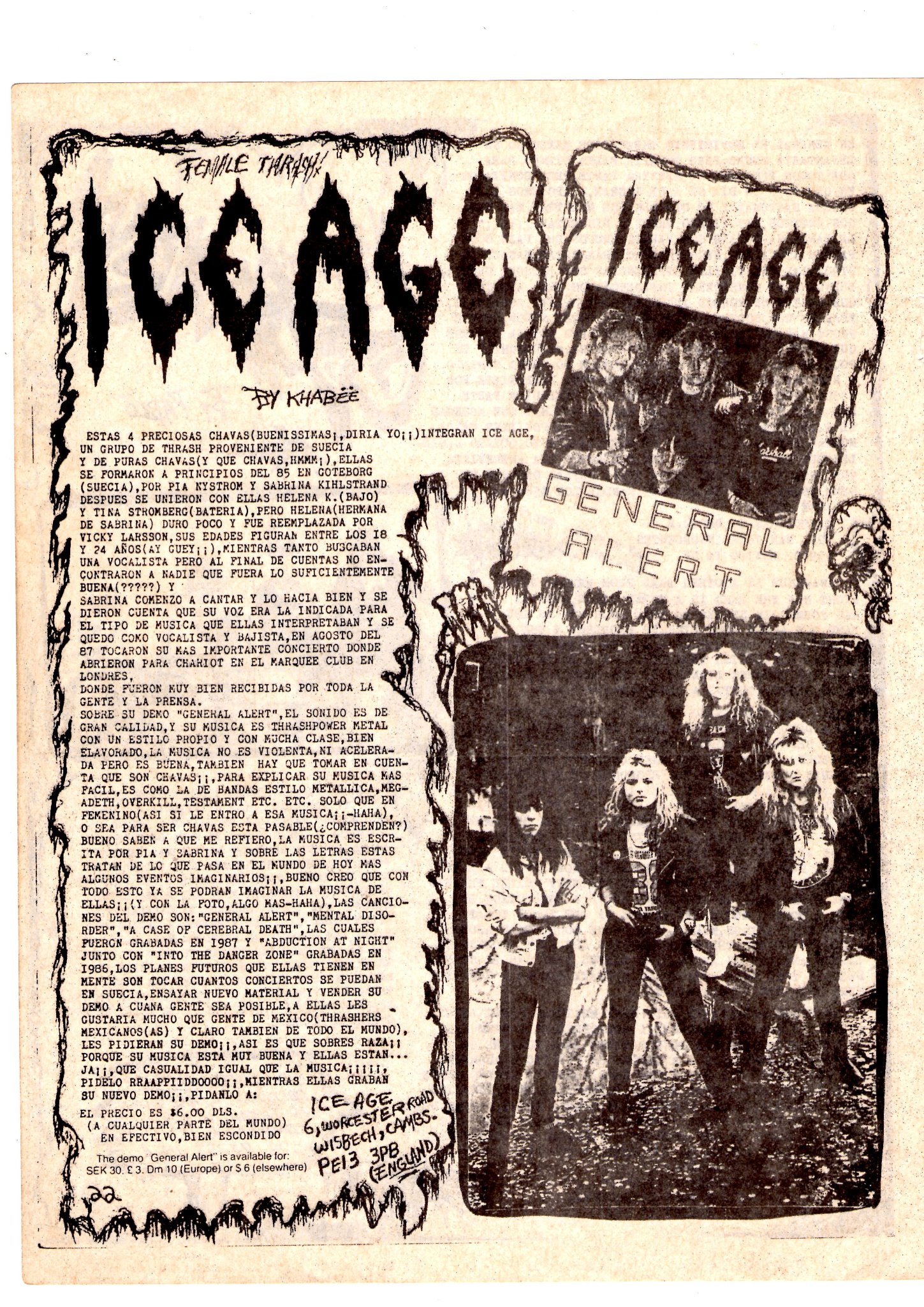 ICE AGE OLD REVIEW OF UNDER DEATH ZINE FROM MEXICO — Postimages
