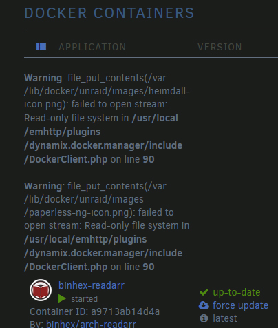 Issue with BTRFS error after a docker update - General Support - Unraid