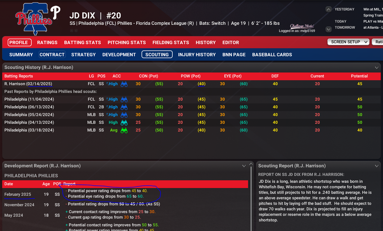 Player Development Lab Not Working as Expected - OOTP Developments Forums