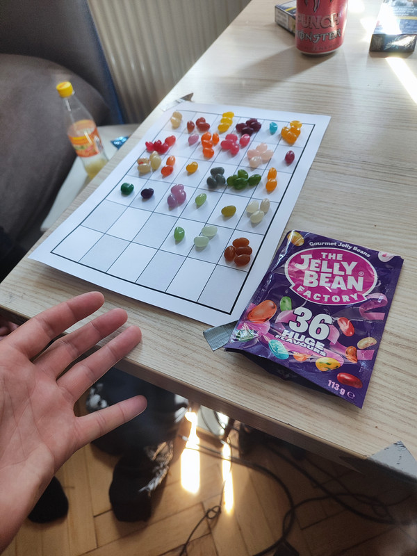 Probability of missing Jeally Beans' colors in a package. : r/askmath