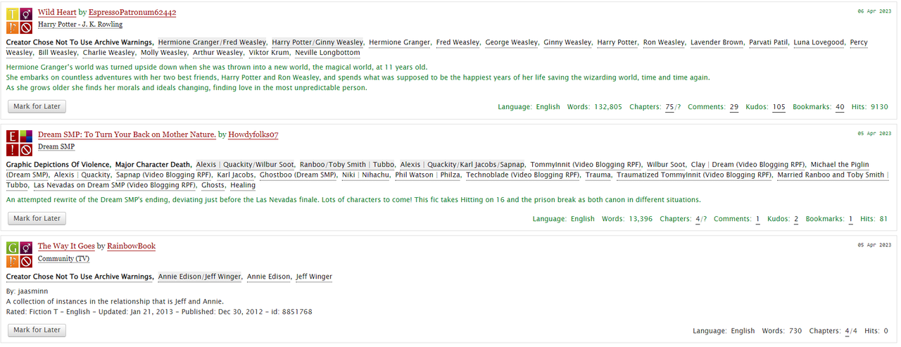Hiding works based on # of tags by tag type - a site skin - Eli0t - Fandom - Fandom [Archive of ...