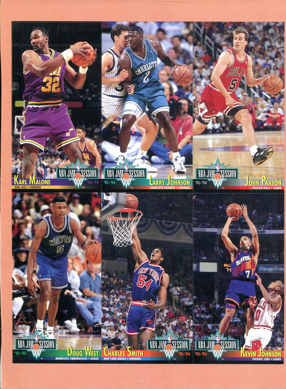 1993 Jam Session NBA Inside Stuff Magazine Promos NNO Larry Johnson ...