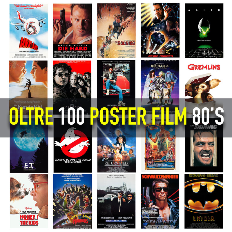 Poster film locandina film anni 80 arredamento per stanza e camera ...