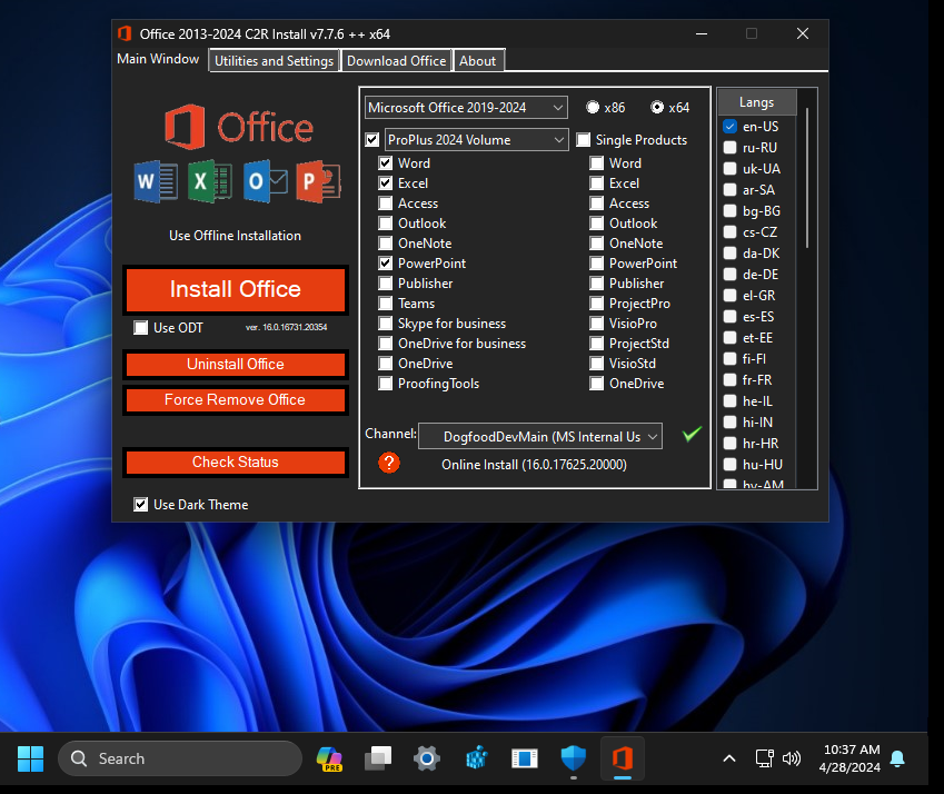 Hướng dẫn cài đặt MICROSOFT OFFICE LTSC 2024 bằng C2R và kích hoạt full | VN-Zoom | Cộng đồng ...