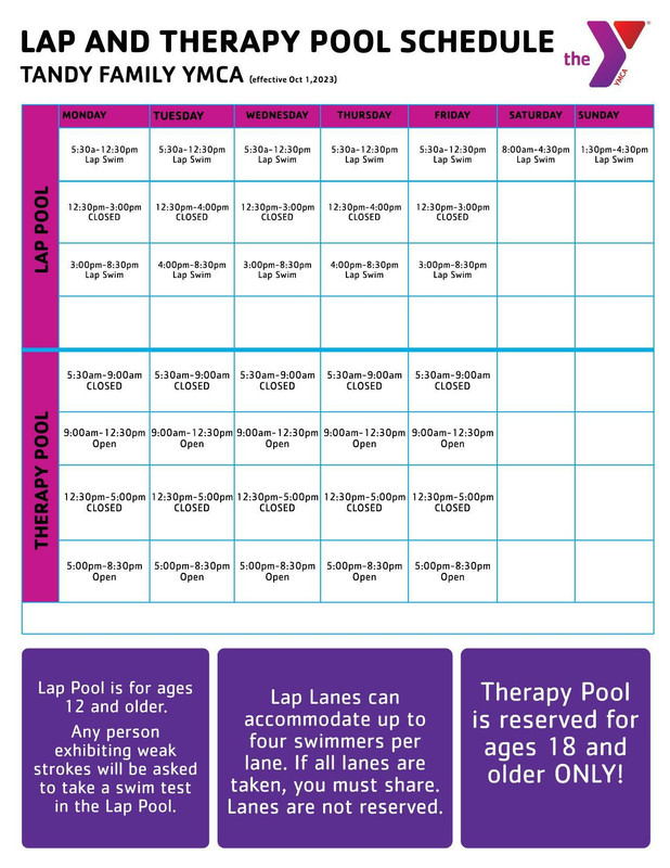 Lap and Therapy Pool Schedules — Postimages